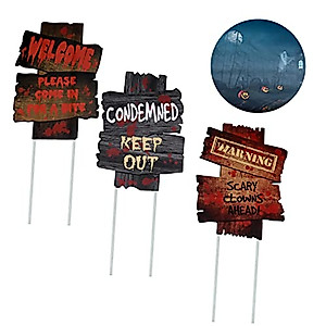 BESTOYARD 3pcs Halloween Cards Outdoor Decor Outdoor Sign Halloween Decor Halloween Garden Decorations Halloween Decorations DIY Ornament Halloween Outdoor Decor Halloween Signs Guideline