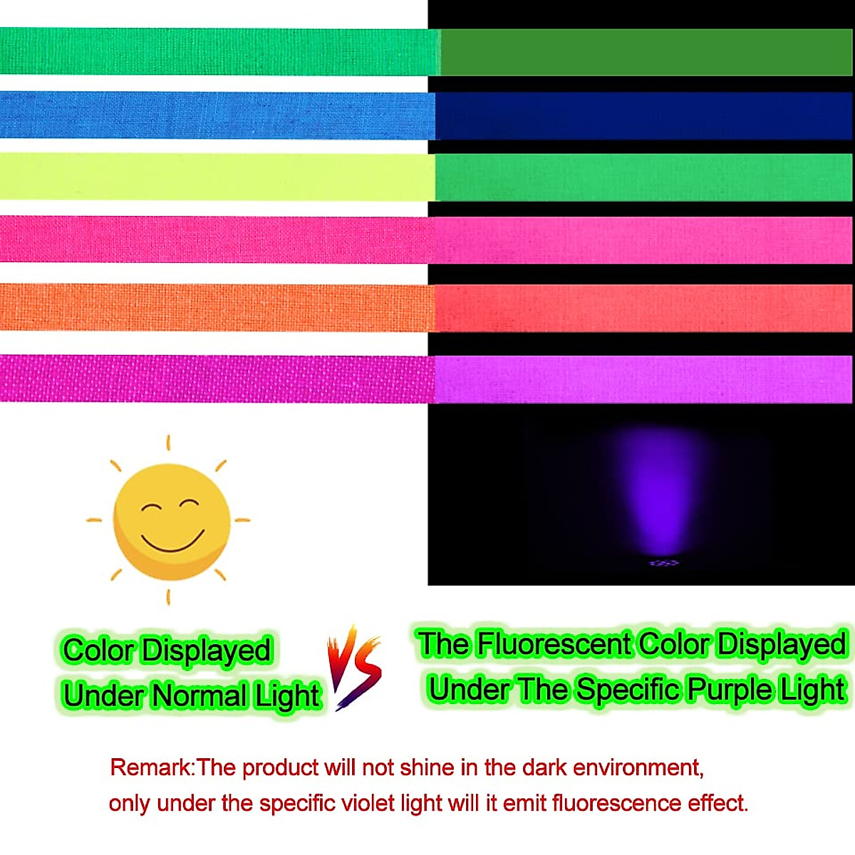 158feet Glow in The Dark Paper Neon Garland Streamers Tape Stickers Birthday Party Supplies and Decorations Reactive Fluorescent Blacklight Neon 80's Party Favors Birthday Christmas Decorations