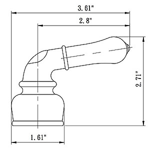 Dura Faucet DF-RKC-SN RV Replacement Hot and Cold Classic Handles - Metallic Plating Over ABS Models Only (Brushed Satin Nickel)