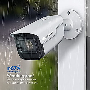 Amcrest 4K Optical Zoom IP Camera, Varifocal 8MP Outdoor POE Camera Bullet, Security Camera, 2.7mm~13.5mm Lens, IP67 Weatherproof, MicroSD Recording, (IP8M-VB2796EW)