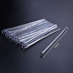 Aboat 120 Pieces 7.3 Inch Plastic Round Top Swizzle Sticks, Crystal