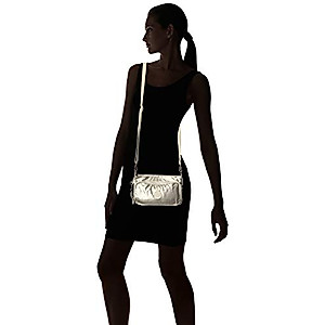 Kipling Women's Myrte Crossbody Handbag, Convertible Metallic Purse, Nylon Clutch and Waist Bag