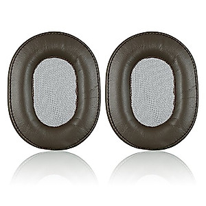 Jecobb MDR-1R Earpads Replacement Memory Foam & Protein Leather Ear Cushion Pads Cover for Sony MDR-1R, MDR-1RNC Headphones (Brown)