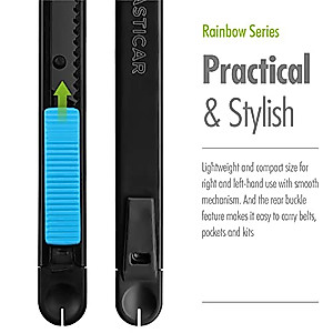 FantastiCAR Snap Off Retractable Box Cutter Utility Knife with Soft Material or Metal Handle Grip, Simple Blade Change and Auto-lock Design, for Heavy Duty Jobs (9mm and 18mm)