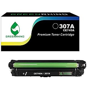 GREENRHINO Remanufactured Toner Cartridge Replacement for HP 307A CE740A CP5200 CP5220 CP5225 CP5225dn CP5225n (Black, 1-Pack)