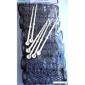 2 Pack HAIR STYLING BRUSH ROLLERS & PINS Hair Curlers 7/8" x 3" Bristles (12 Rollers)