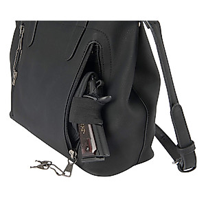 Browning Concealed Carry Purse, Premium Holstered Handbag with Safety Locking Option, Miranda (Black)