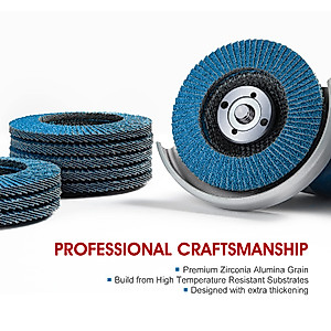 S SATC 20PCS Flap Discs 4 1/2 for Angle Grinder 40/60/80/120 Grit Flap Disc High-Density Bevel Type Angle Grinder Sanding Disc Abrasive Flap Disk #29