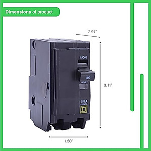 Square D - QO235CP Circuit Breaker, Black