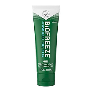 Biofreeze Pain Relief Gel, Arthritis Pain Reliver, Knee & Lower Back Pain Relief, Sore Muscle Relief, Neck Pain Relief, Pharmacist Recommended, FSA Eligible, 3 FL OZ Biofreeze Menthol Gel