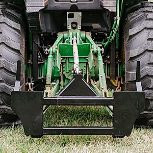 Titan Attachments Universal Quick Tach Adapter, 3 Point to Universal Tractor Quick Hitch, Compatible with Cat 1 Tractors with 3 Point Hitch, for Tractor & Skid Steer Attachments