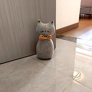 Interior Door Stopper Fabric Doorstops Decorative Cat (Simple Bow cat)