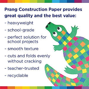 Prang (Formerly SunWorks) Construction Paper, Red, 9" x 12", 50 Sheets