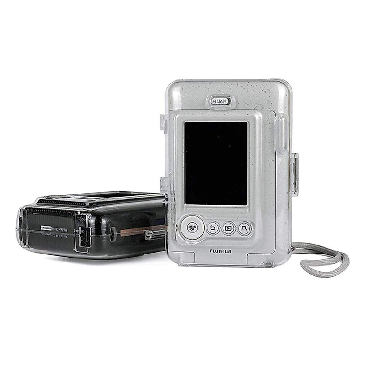 Hurricanes 4 in 1 Accessories Bundle Kit for Fujifilm Instax Mini Liplay Camera (Transparent Camera Case,60 Photo Frame Stickers,Wall Hanging Frames, Clips with String)