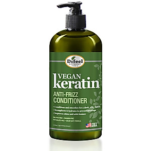 Difeel Vegan Keratin Anti Frizz Conditioner 33.8 oz - Cruelty Free Vegan Conditioner