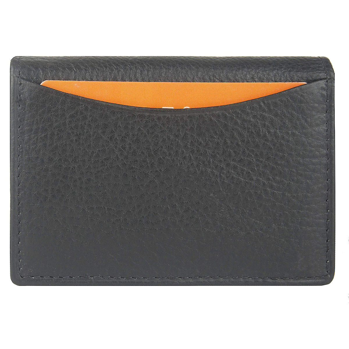 Texan Bull Credit Card Holder RFID Signal Blocking Unisex Slim Bifold Business Card Organizer Wallet (Black)