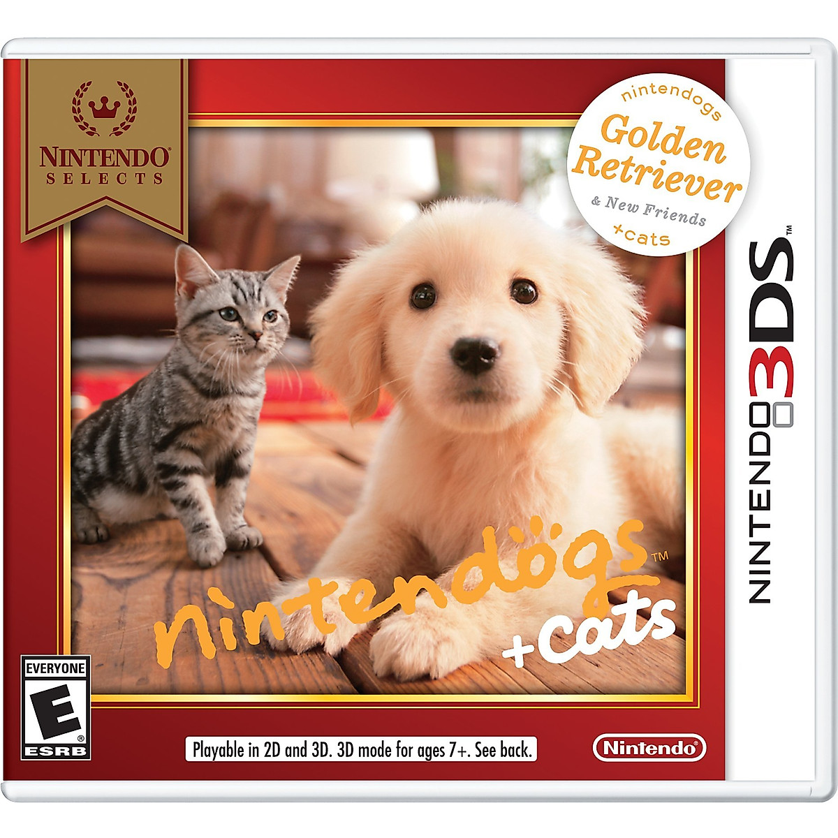 Nintendo Selects: Nintendogs + Cats: Golden Retriever and New Friends - Nintendo 3DS (Renewed)
