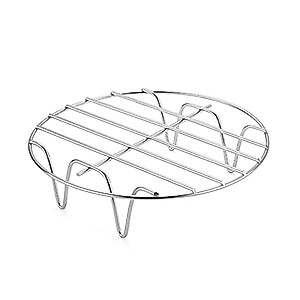 7 Inch Round Rack Baking Steaming Roasting Rack,Round Cooking Rack,Round Baking Rack,Stainless Steel Cooling Cooking Racks,Grill Steamer Rack For Oven Pot Air Fryer Canning, Rust Free,Dishwasher Safe