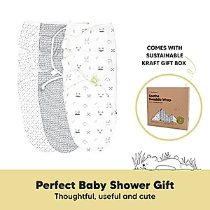 3-Pack Organic Baby Swaddle Sleep Sacks - Newborn Swaddle Sack - Ergonomic Baby Swaddles 0-3 Months - Baby Sleep Sack - Baby Swaddle Blanket Wrap - Baby Swaddle Sack - Baby Swaddle Wrap (Nordic)