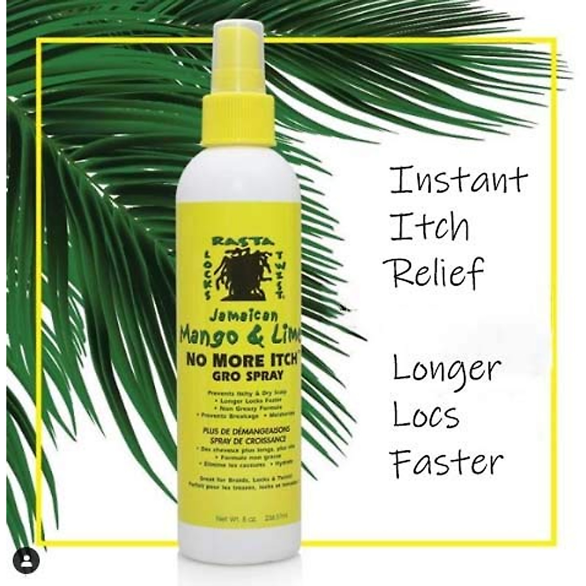 Jamaican Mango & Lime No More Itch Gro Spray 8 oz