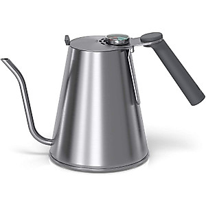 Coffee Gator Gooseneck Kettle with Thermometer, 52 oz Pour Over Coffee Kettle for All Stovetops w/Precision Drip Spout, 6.5 Cup