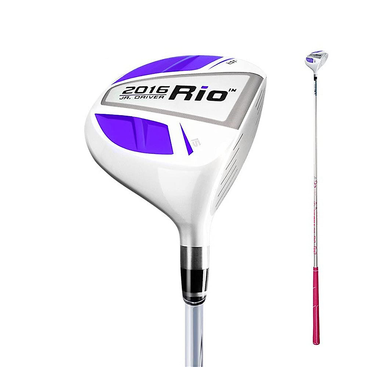 Wood Golf Club Kids 1# Golf Clubs Rod Golf Wood Driver Fairway Woods Junior Golf Putter 32''-36'' for 3-12 Years Old Girls Boys (White&Purple,36'' for 9-12Y)