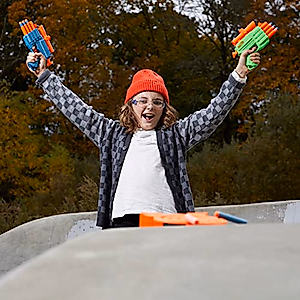 Nerf Elite 2.0 Face Off Target Set, Includes 2 Dart Blasters & Target & 12 Elite Nerf Darts, Toy Foam Blasters for Kids Outdoor Games