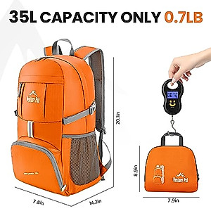 Venture Pal 35L Ultralight Lightweight Packable Foldable Travel Camping Hiking Outdoor Sports Backpack Daypack