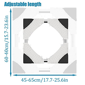 SSEHCWAN Washer and Dryer Stands, Washing Machine Stand Base Adjustable Appliance Base Max Load 770LB/350KG Pedestal for Washing Machine Dryers Refrigerator, Increase 9.4-10.6inch 24-27cm Height