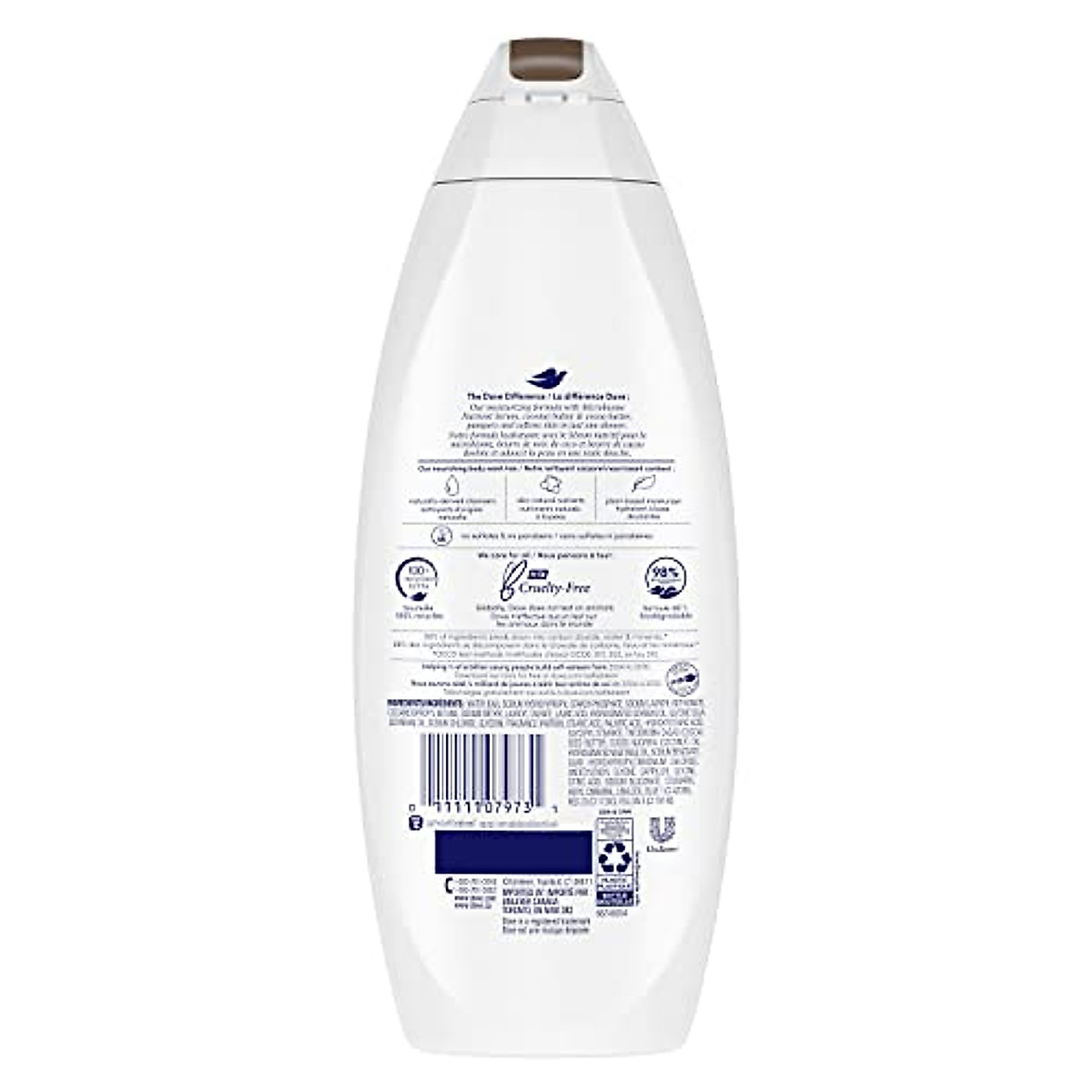 Dove Purely Pampering Body Wash for Dry Skin Coconut Butter and Cocoa Butter Effectively Washes Away Bacteria While Nourishing Your Skin 22 oz 4 count