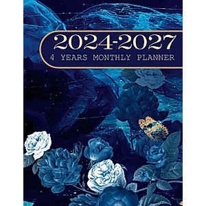 2024-2027 Monthly Planner 4 Years: 4 Year Calendar 48 Months Jan 24 - Dec 27 with Federal Holidays