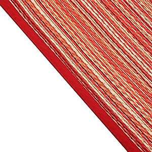 Lush Ambience Iris Outdoor Rug for Patios, Backyards, Decks, Porches, Picnic, Rv, Camping | Premium Plastic Straw Rug - Waterproof, Reversible, Fade Resistant (4'X6'-Red) Roll