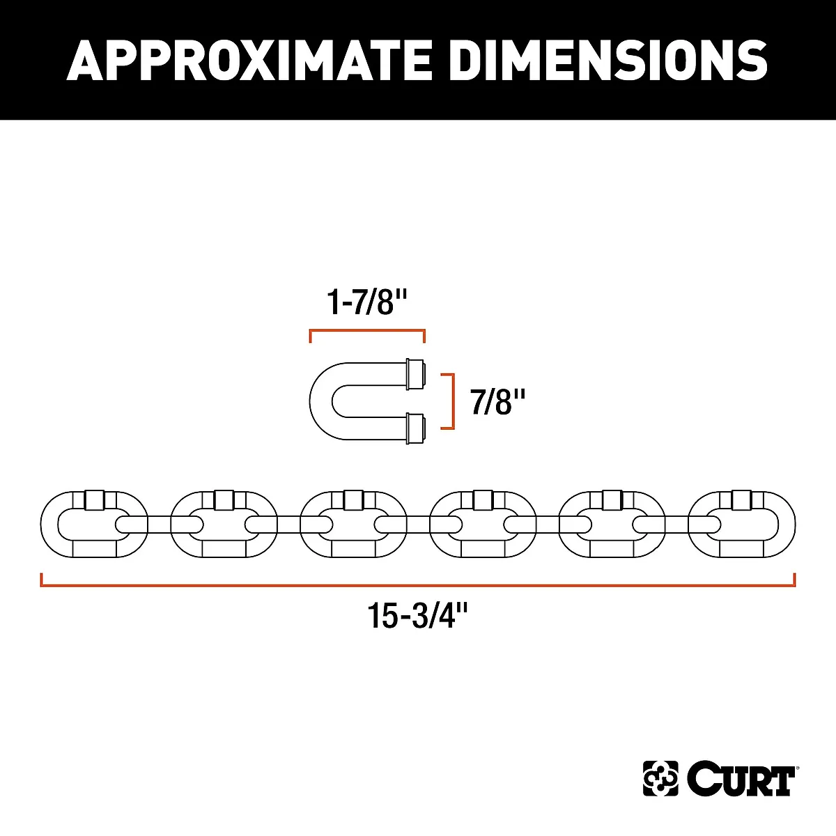 CURT 17111 Replacement Weight Distribution Hitch Chain Kit