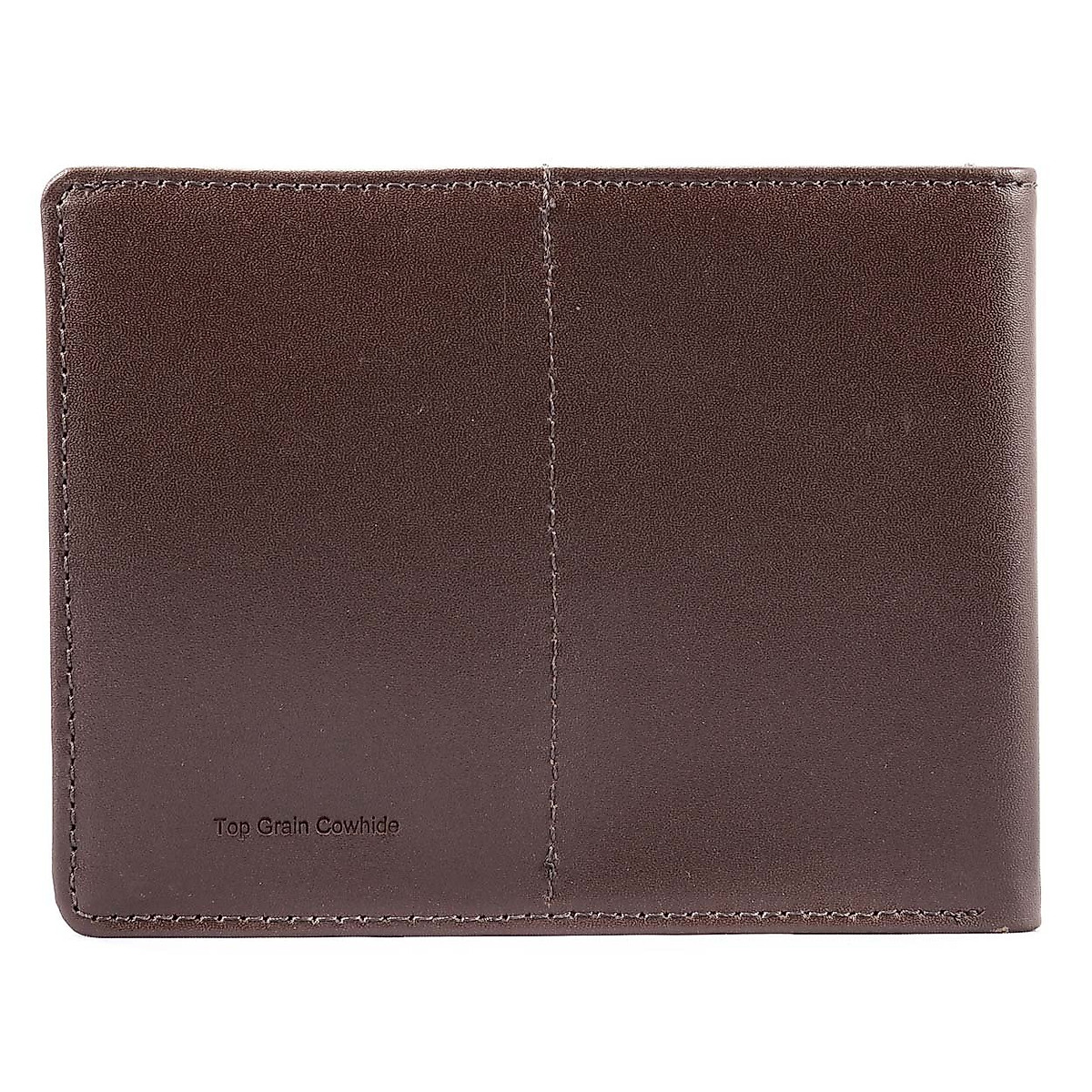 Big Skinny Men's Super Stretch Skinny Leather Bi-Fold Slim Wallet, Holds Up to 30 Cards, Brown (SKNYLSSBR)