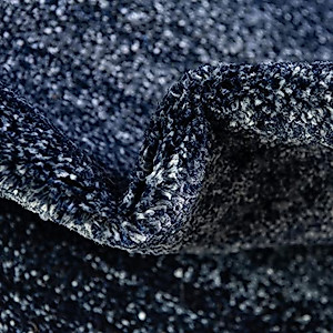 Unique Loom Del Mar Collection Area Rug - Abigail (7' 10" Square, Navy Blue/ Blue)