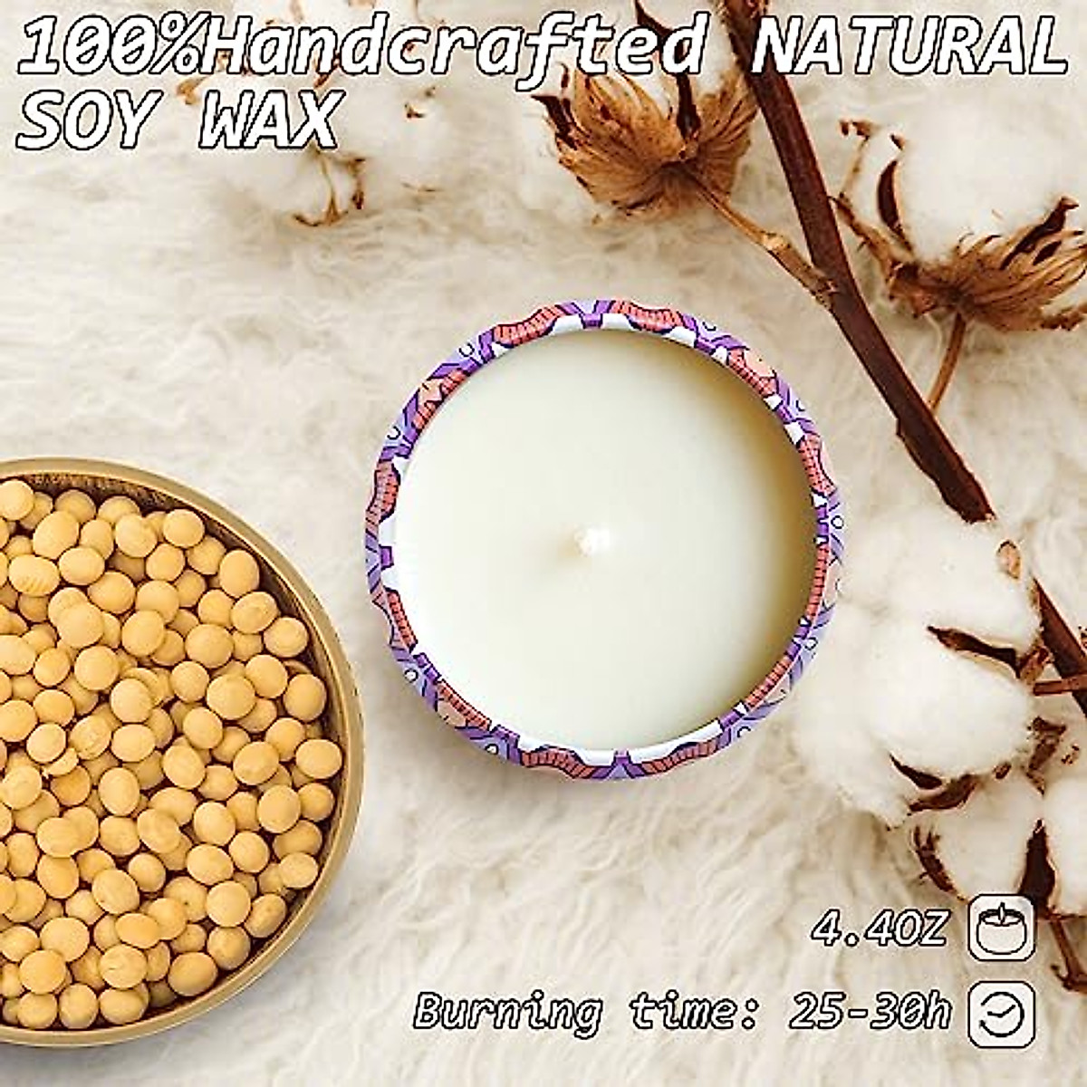 Soy Candles Gift, Candles Gifts for Women, Scented Candles Clearance, Aromatherapy Candle for Relaxation,Candles for Home Scented Portable Travel Jar Festive Gifts Romantic Decor Candles Gift