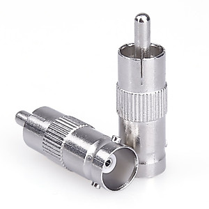 HISVISION 4 Pack 100ft BNC Video Power Cable, Security Camera Wire Cord Extension Cable, 8pcs BNC Connectors and 100pcs Clips for Surveillance System