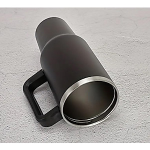 40 Oz Muggs Tumbler with Lid Handle Straw, 304 Stainless Steel Double-layer Vacuum Auto Cup Outdoor large Capacity Travel Mug Thermos Travel Coffee Mug for Home, Office (White)