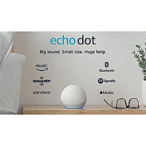 Echo Dot (4th Gen) | Smart speaker with Alexa | Glacier White