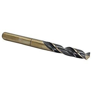 Drill America - KFDRSD3/8X5/8 5/8" Reduced Shank High Speed Steel Black & Gold KFD Drill Bit with 3/8" Shank, KFD Series
