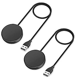 Trami 2 Pack Compatible with Samsung Galaxy Watch 6/6 Classic/5/5 Pro/4/4 Classic/3/Active/Active Wireless Charging Dock,Replacement USB Charger Cable Cord Stand for Classic/3 /Active/Active
