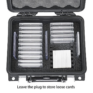 Case Club 25-41 Graded Card Slab Carrying Case - Slotted Storage Fits PSA/BGS/FGS Graded Slabs - Sports/Trading Collector Box for Graded Cards - Travel Holder for Slabs/Sleeves/Loose Cards