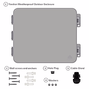 Aeon Matrix Yardian Weatherproof Outdoor Enclosure, Compatible with Yardian Pro Smart Sprinkler Controller, IP56 Waterproof, UV-Resistant, Double Padlockable Latches