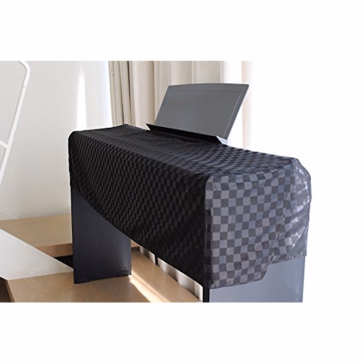 Digital Piano Cover for YAMAHA P225 / P223 / P145 / P143 / P125a / P125 / P115 / P105 / P45 / Kawai ES120 | PX150 | Roland FP30X / F-20 and others | [Waterproof] 52.4 in x 11.8 in | Ebony Black