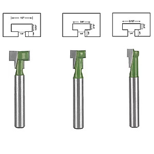 TOTOWOOD Keyhole Router Bits Set, 1/4" Shank Router Bit Set ，6 pcs Router Bit Set 1/4 & 5/16 & 3/8 & 9/16 & 1/2 & 5/8 Inch Blade Diameter