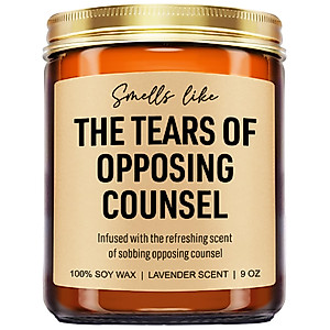 Younift Funny Lawyer Candle, Lawyer Gifts for Women, Men, Law School Gifts, Law Student Gifts, Cool Christmas Gifts for Lawyers, Future Lawyer, Attorney Gifts, Lawyer Office Gifts, Graduation