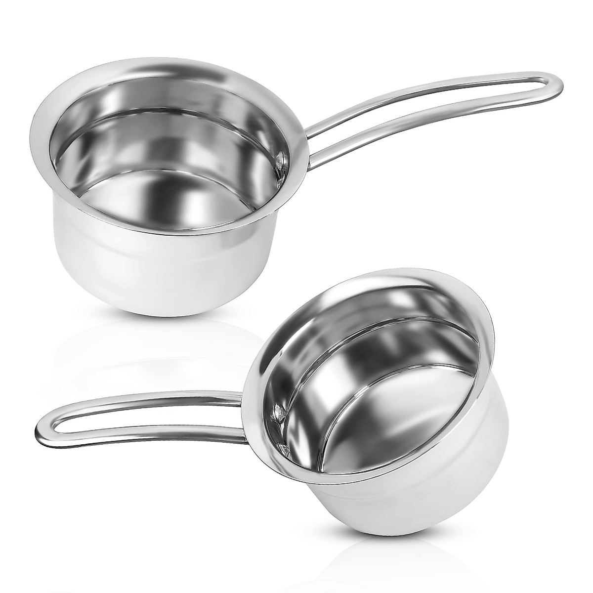 KSJONE Set of 2 Professional Grade Saucepan with Stay Cool Handles, Kitchen Cooking Pans, Dishwasher Oven Safe & Compatible with All Stovetops Multipurpose for Home Restaurant (1 Quart & 2 Quart)