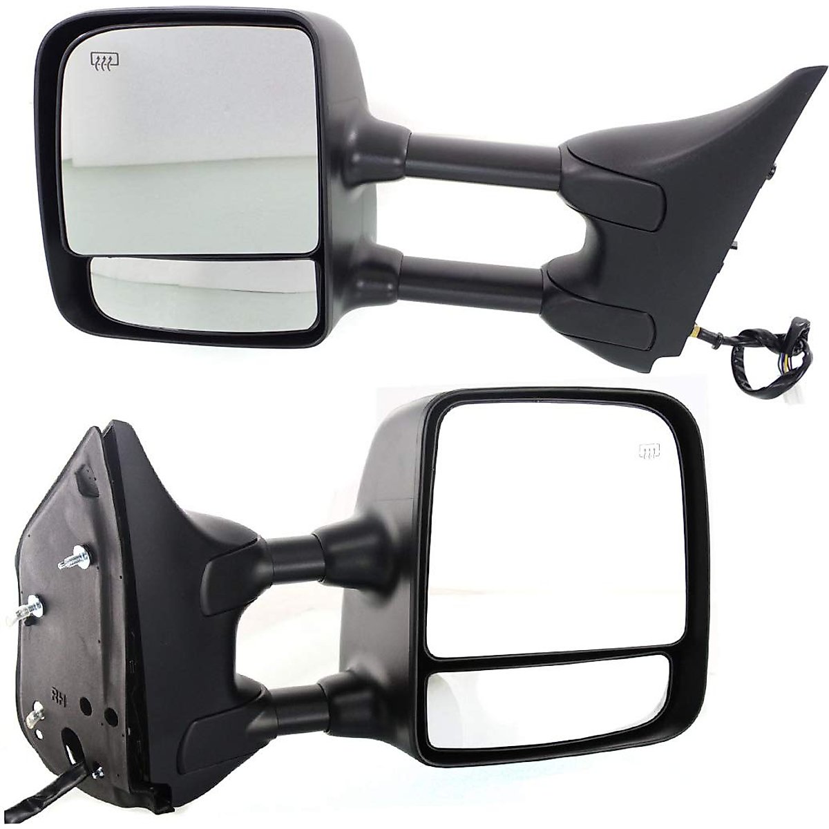 Kool Vue Driver & Passenger Side Power Heated Towing Mirrors for Nissan Titan 2004-2015 With Memory Chrome With Towing Package