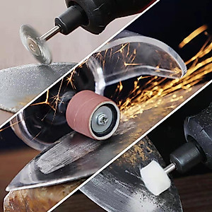 POPULO 305-Piece Rotary Tool Accessories Kit, 1/8-inch Diameter Shanks, Universal Fitment for Easy Cutting, Grinding, Sanding, Sharpening, Carving and Polishing, Storage Case.…