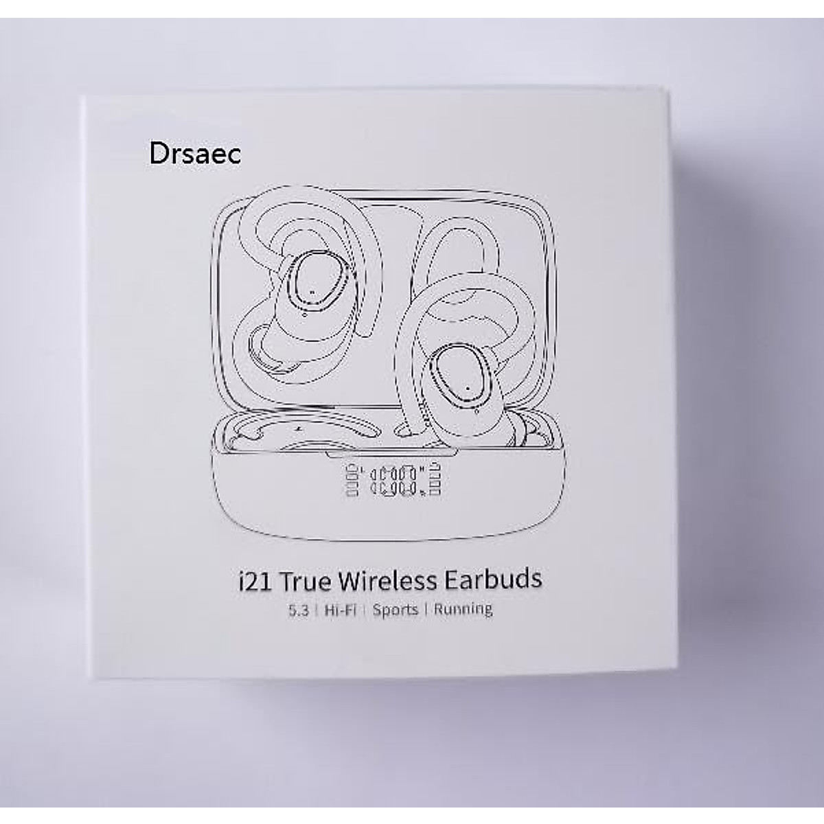 Wireless Earbud NEW Bluetooth 5.3 Headphones Sport Earphones 48H Playtime Ear Buds with ENC Mic LED Display, Stereo Noise Cancelling Earbud Over-Ear Buds Earhook IP7 Waterproof Headset for Running Gym